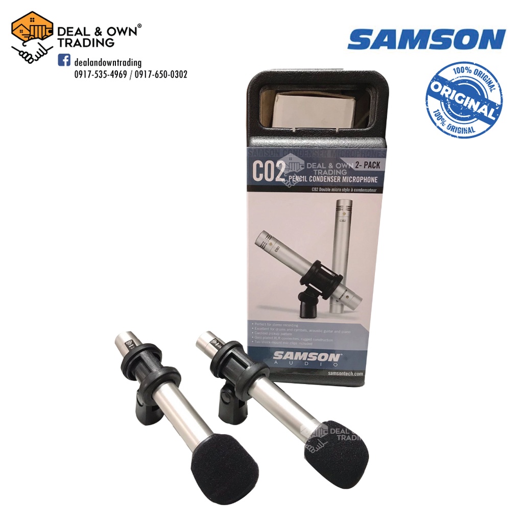 Original Samson C02 Pencil Condenser Microphones | Shopee Philippines