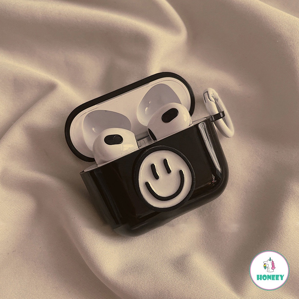 Funny Cool Black Smiling Face Bracelet Airpod Case Compatible for ...