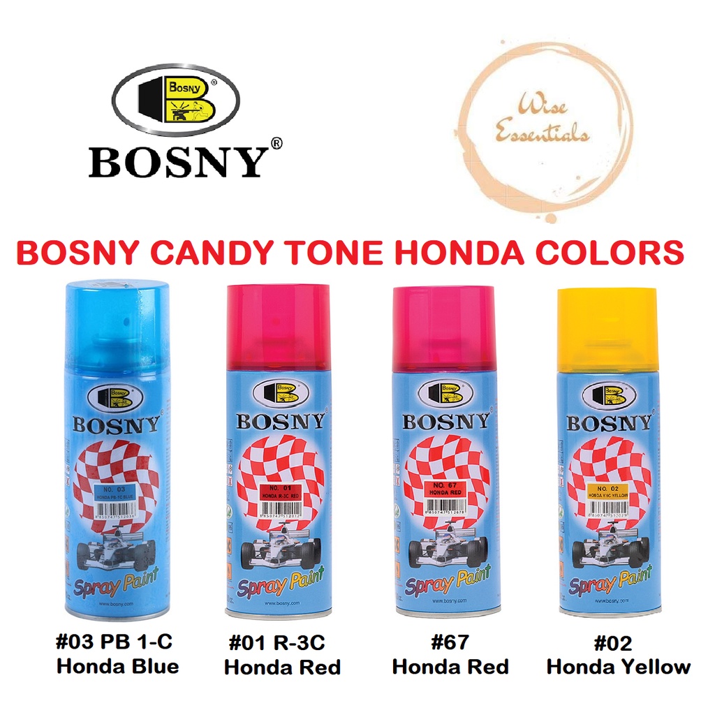 BOSNY Candy Tone Honda Colors Spray Paint | Shopee Philippines
