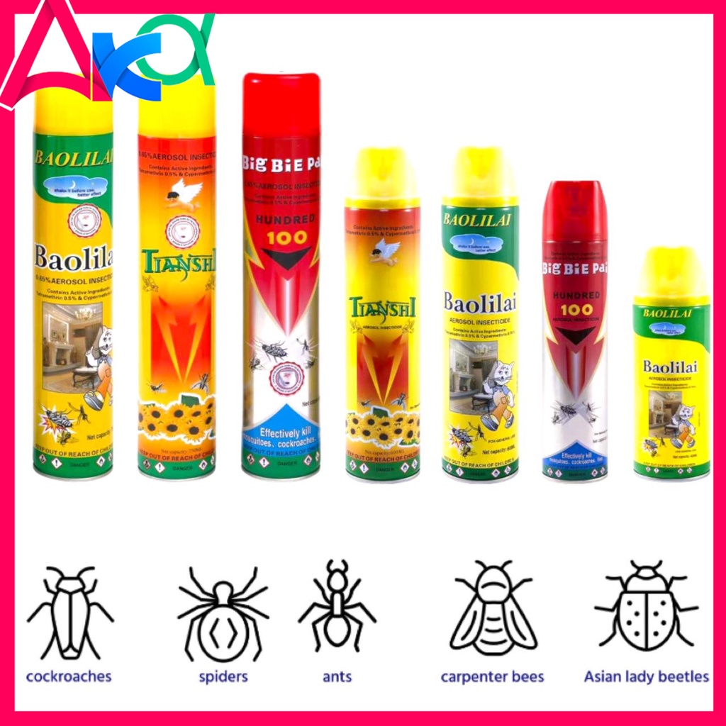 Original Baoilai/Tianshi/Big Bie Pai Aerosol Insecticide Spray,insect ...