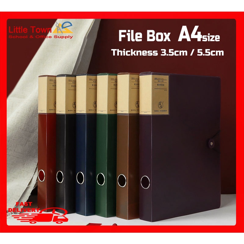 File box multiple color 3.5cm & 5.5cm thickness A4 size file box large ...