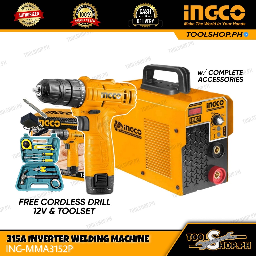 INGCO / WADFOW 315A/320A Inverter Welding Machine PURE COPPER with 12v ...