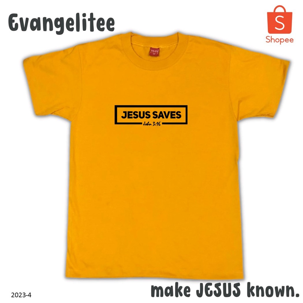 CHRISTIAN STATEMENT TSHIRT ( JESUS SAVES ) | Shopee Philippines