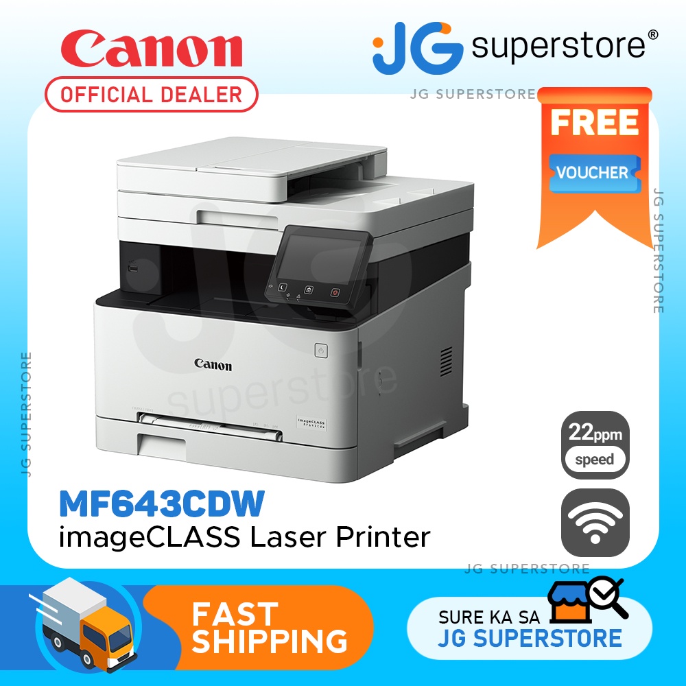 Canon imageCLASS MF643CDW Color Laser Printer w/ 600DPI Printing, Scan ...