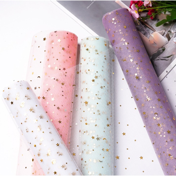 QJOQ.ph | 48cmx5yards | Flower Net Paper Yarn Gauze Bouquet Flower ...