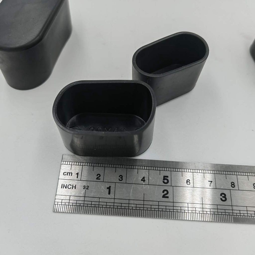 Table and chair leg cover black rubber footing rubber PVC tips L-angle ...