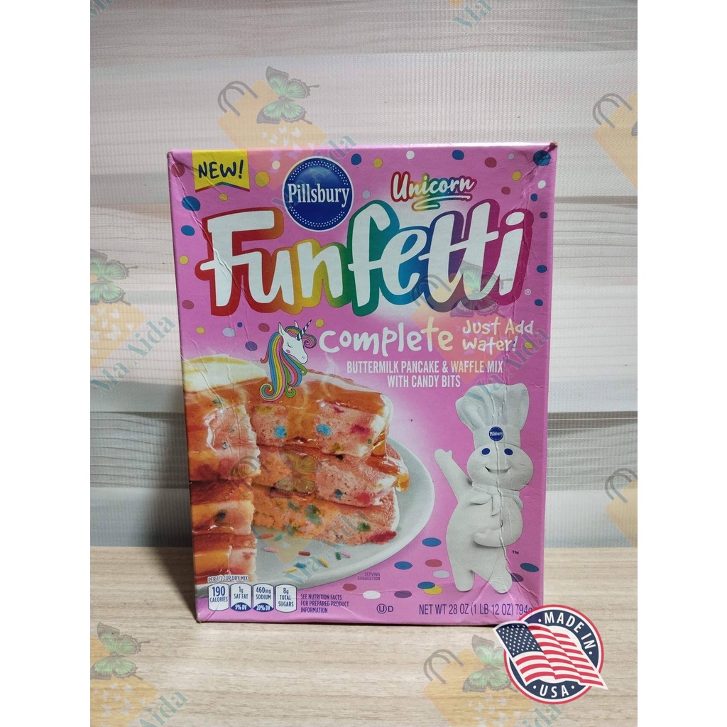 Pillsbury Funfetti Unicorn Complete Buttermilk Pancake and Waffle Mix w ...
