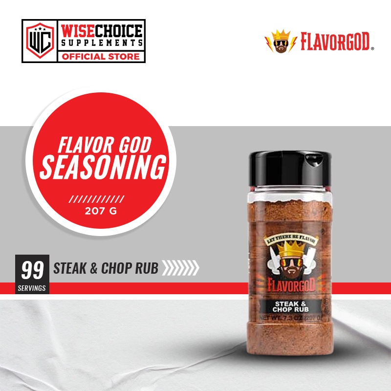 Flavor God Steak & Chops Rub Seasoning ( Note: Packaging May Vary ...