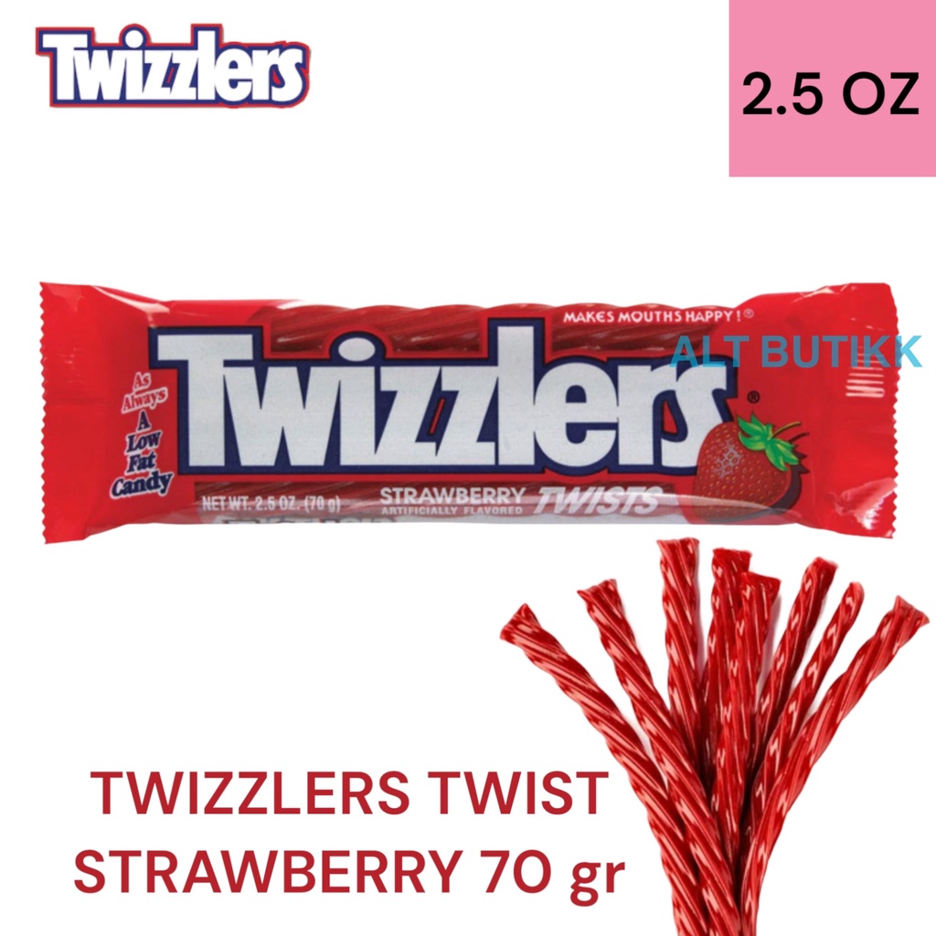 TWIZZLERS TWIST STRAWBERRY CANDY 2.5 OZ | TWIZZLER CANDY 70 GR ...
