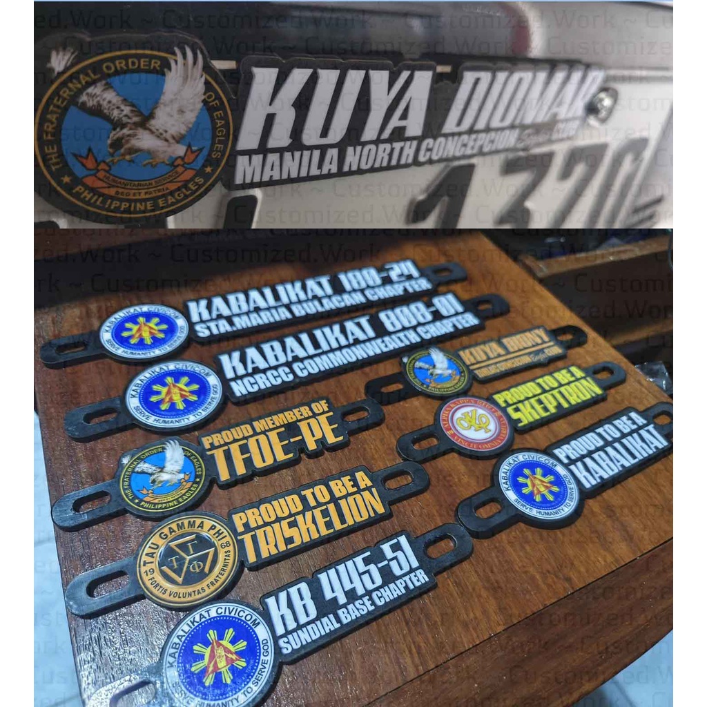 Customized Car Plate Number Emblem Badge | Shopee Philippines