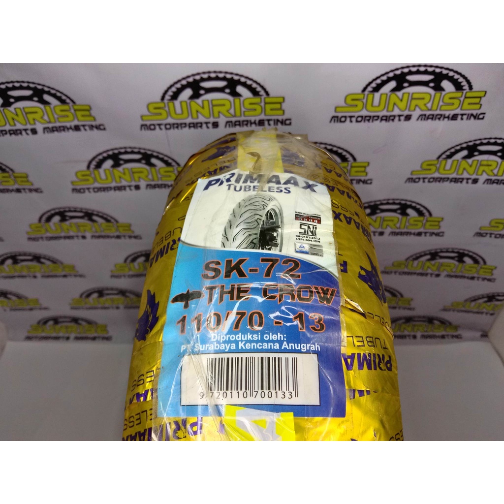 PRIMAAX TIRE 110/70-13 TUBELESS THE CROW | Shopee Philippines