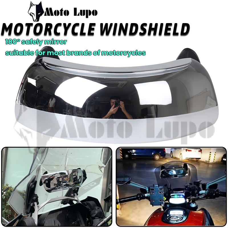Motorcycle 180° Rearview Mirror Wide Angle HD Universal Blind Spot ...