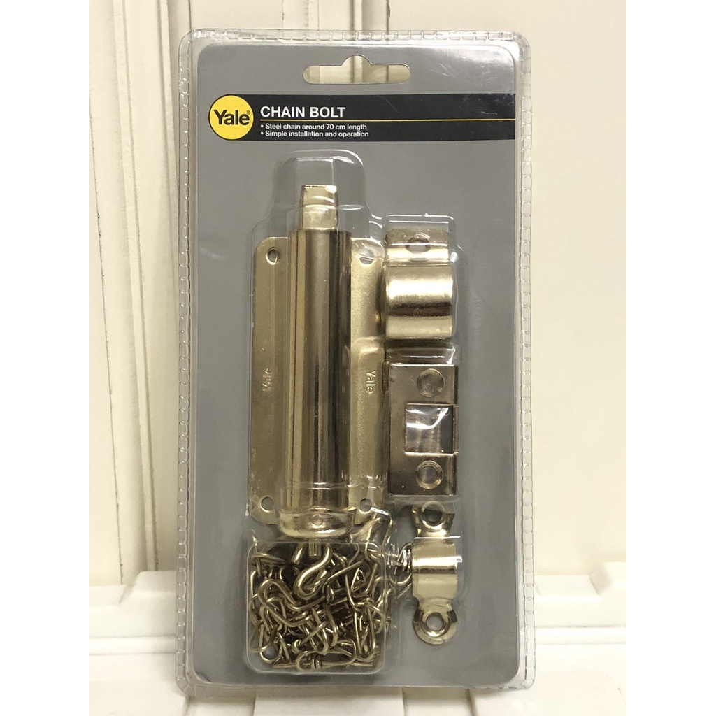 Yale Foot Bolt 4inches V1031 & Chain Bolt V103, Avail n Brass (US 3 ...