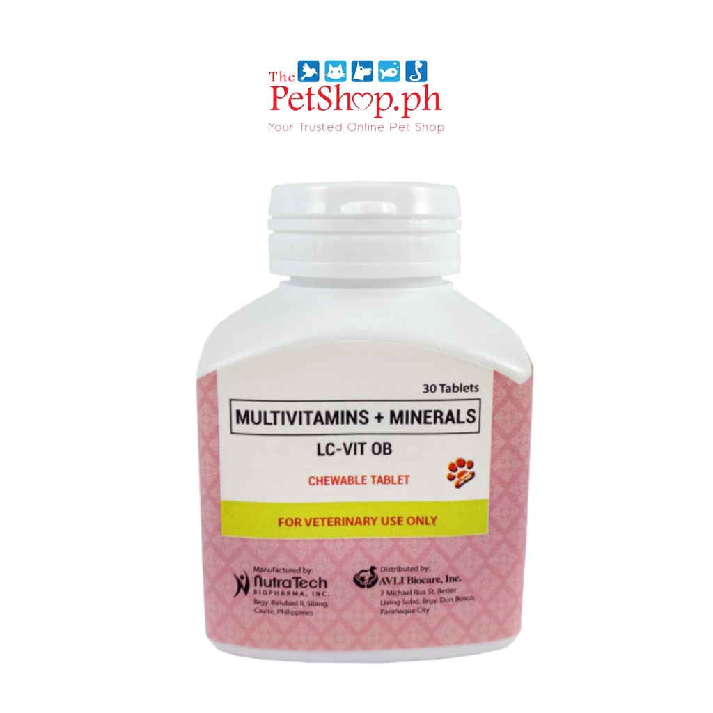 LC-Vit OB Chewable Tablet for Pets (30 Tablets) | Shopee Philippines