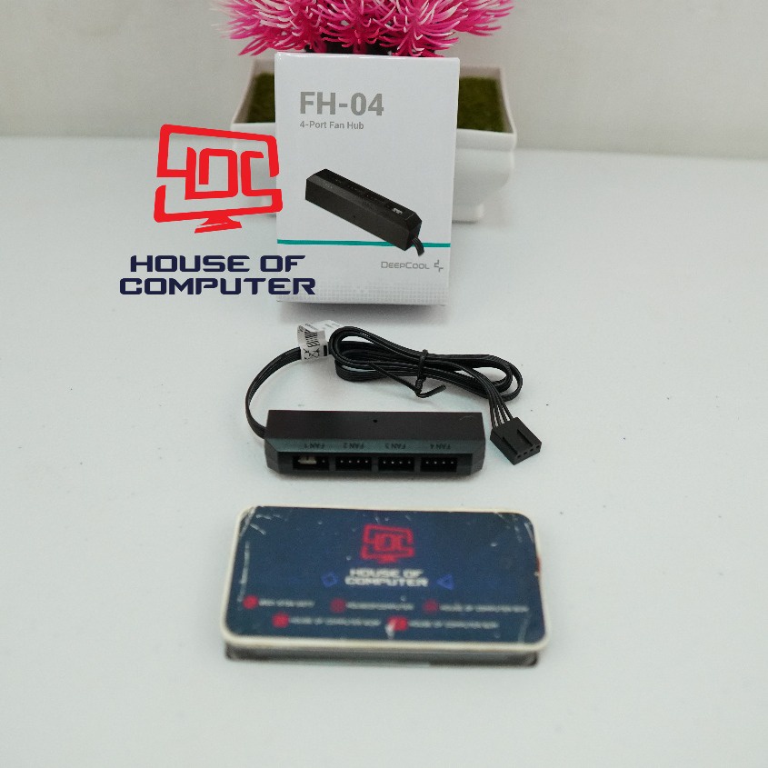 DEEPCOOL FH-04 FAN HUB CABLE 4 pin pwm splitter branch hub cable port ...