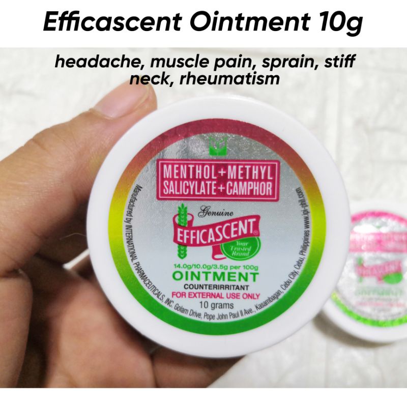 Efficascent Ointment 10g ( for headache, insect bites, rheumatism etc ...