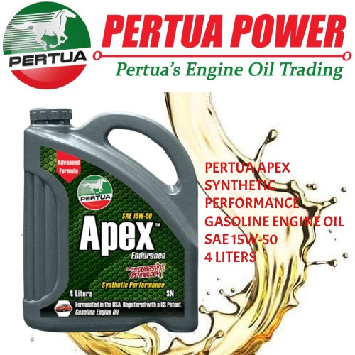 Pertua Apex Endurance Gasoline Engine Oil SAE 15W-50 Synthetic ...