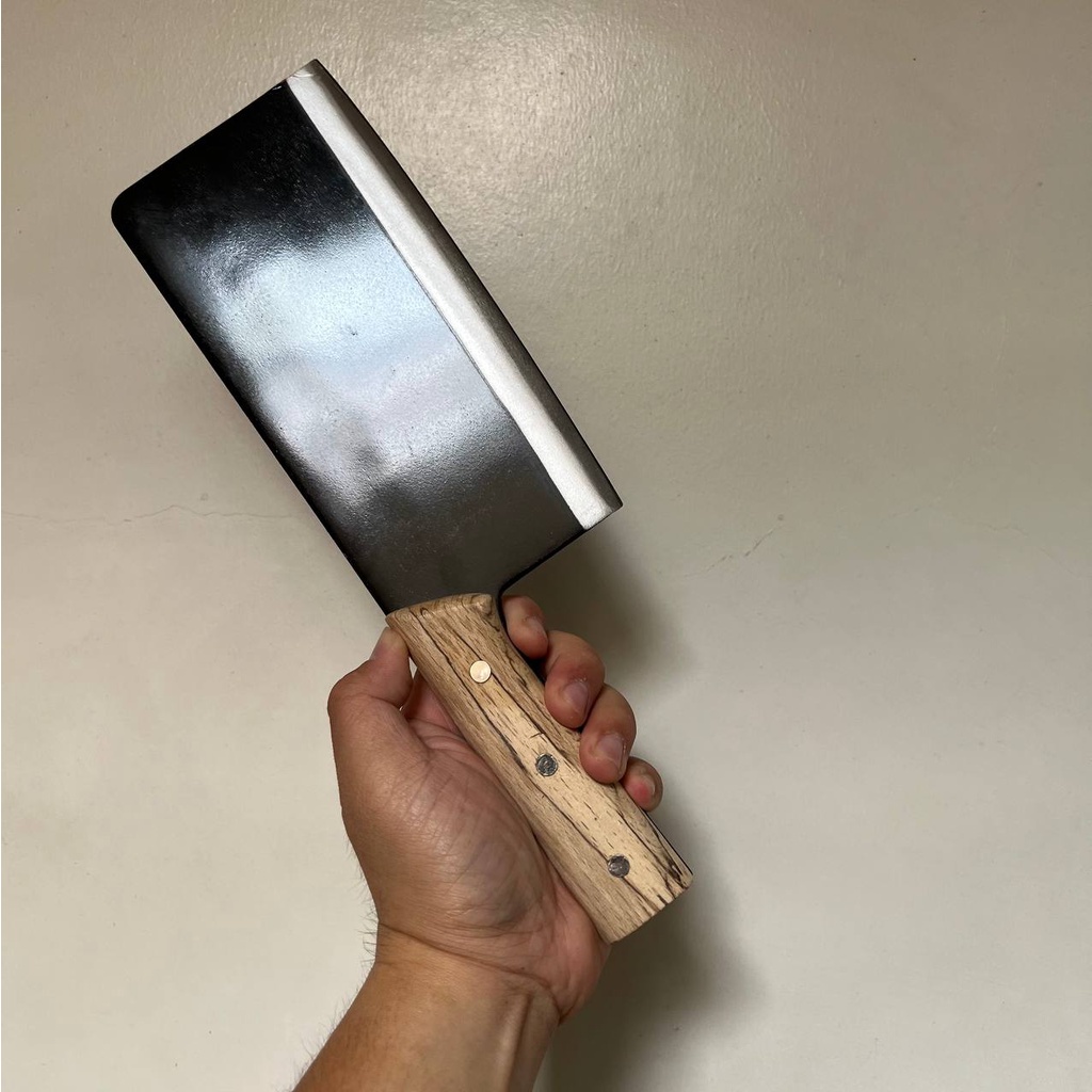 Solid 8 Inches Black High Carbon Butcher Knife | 5MM Thickness | FULL ...