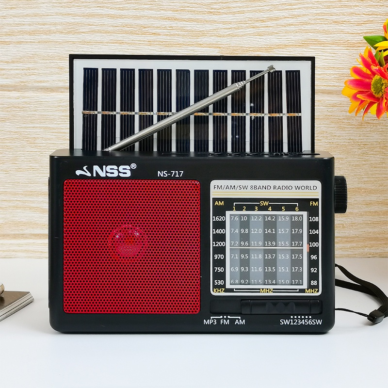 NSS Solar bluetooth radio AM/FM/SW 3-band radio with USB/TF music ...