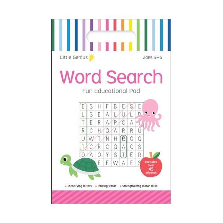 Little Genius Word Search Pad Activity Book Full With 48 Pages & Reward ...