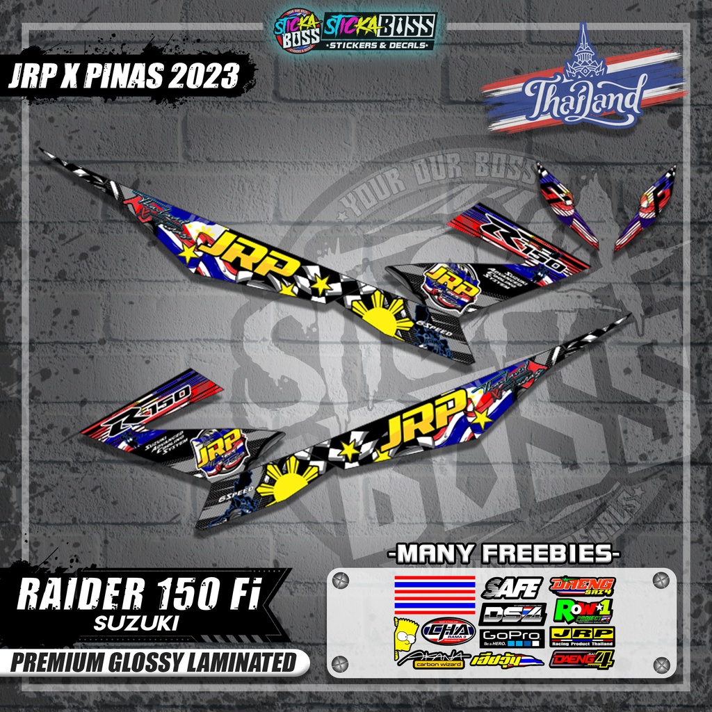 Raider 150 Fi Decals (JRP x Pinas 2023)【WITH FREEBIES】 | Shopee Philippines