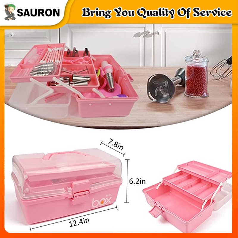 high-capacity Utility Tool Box Storage 2 Layers Organizer box storage ...