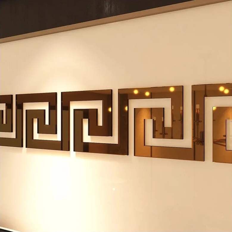 3D Ceiling Mirror Stickers/Acrylic Self-adhesive Waterproof Wallpaper ...