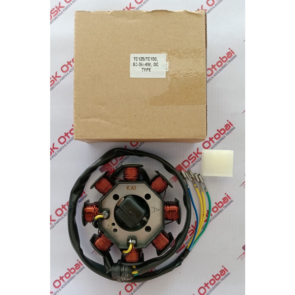 Stator (DC) for Rusi TC 125 / TC 150 / DL 150 (8coils, 3holes, 4wires ...