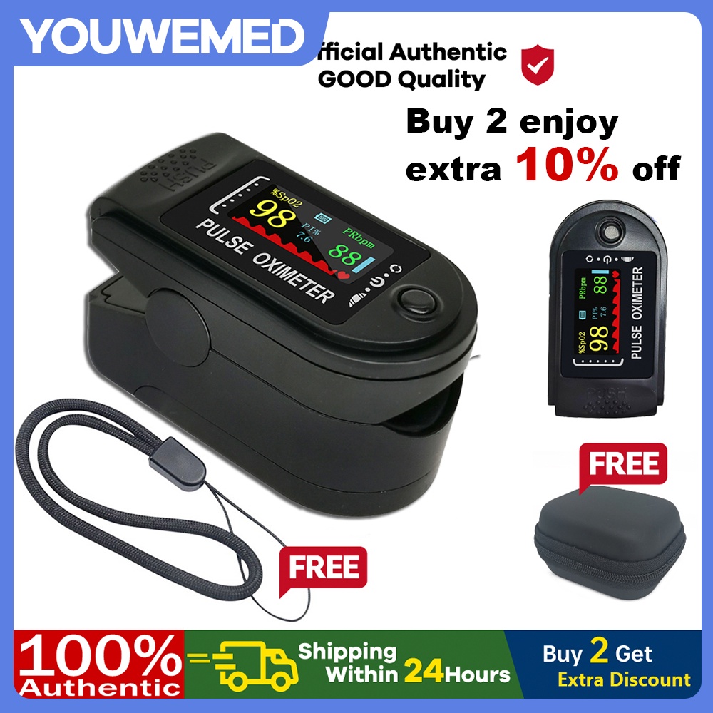 YOUWEMED Finger Pulse Oximeters Fingertip Pulse Oximeter For Family And ...