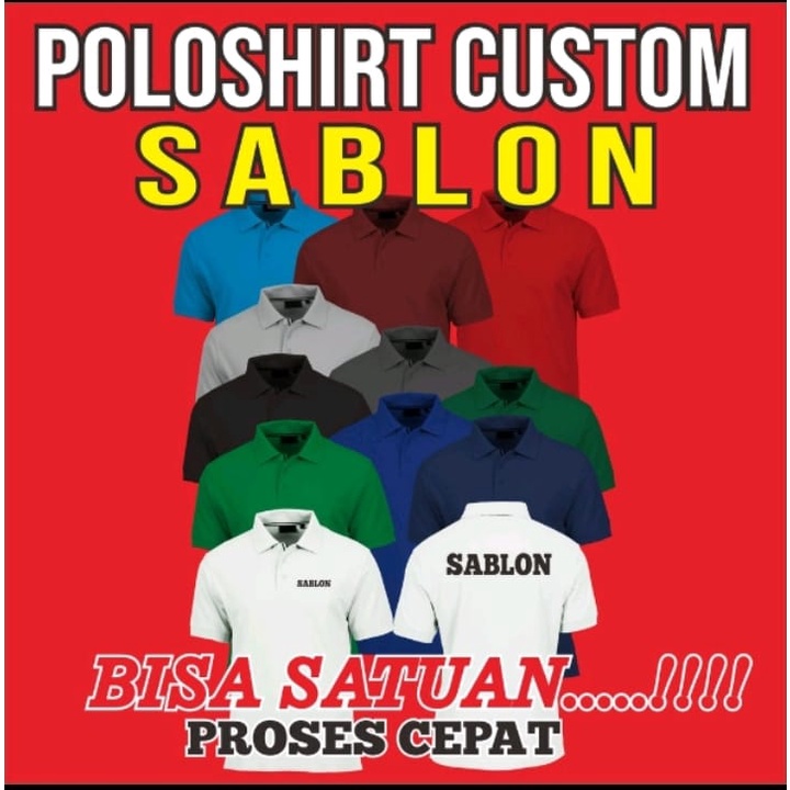 SABLON CUSTOM POLO SHIRT DOZENS / uniform sablon collar shirt / SABLON ...