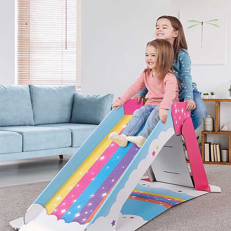 Foldable slide children's indoor small sliding slide toy paper baby ...