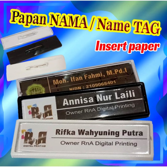 Chest Name/Name Tag insert paper | Shopee Philippines