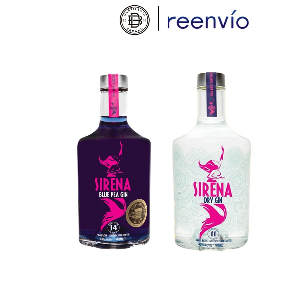 Sirena Gin Collection 700ml (Dry, Blue Pea) | Shopee Philippines