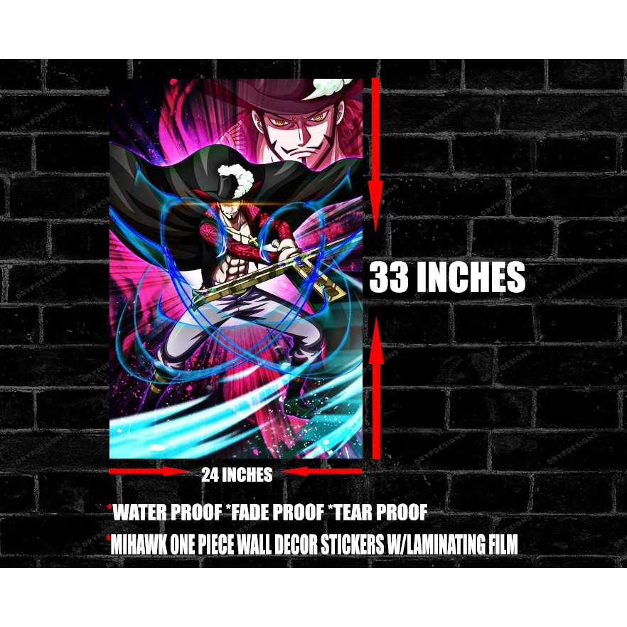 MIHAWK ONE PIECE WALL DECOR STICKER W/ LAMINATING FILM 24X33 INCHES ...