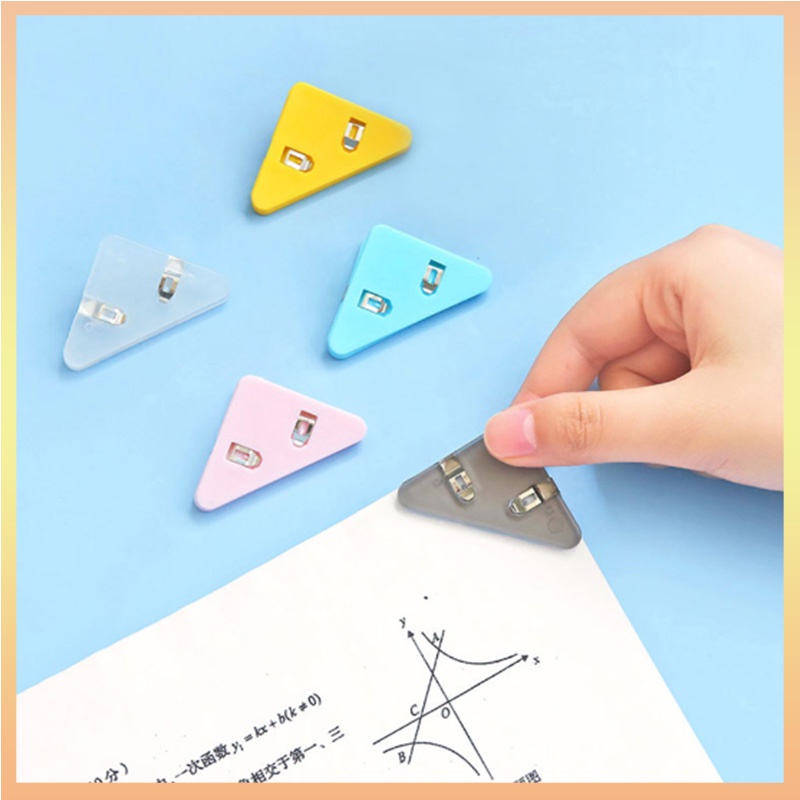 Mini Color Corner Clip Set Clear And Solid Color Page Clips Paper Clip ...
