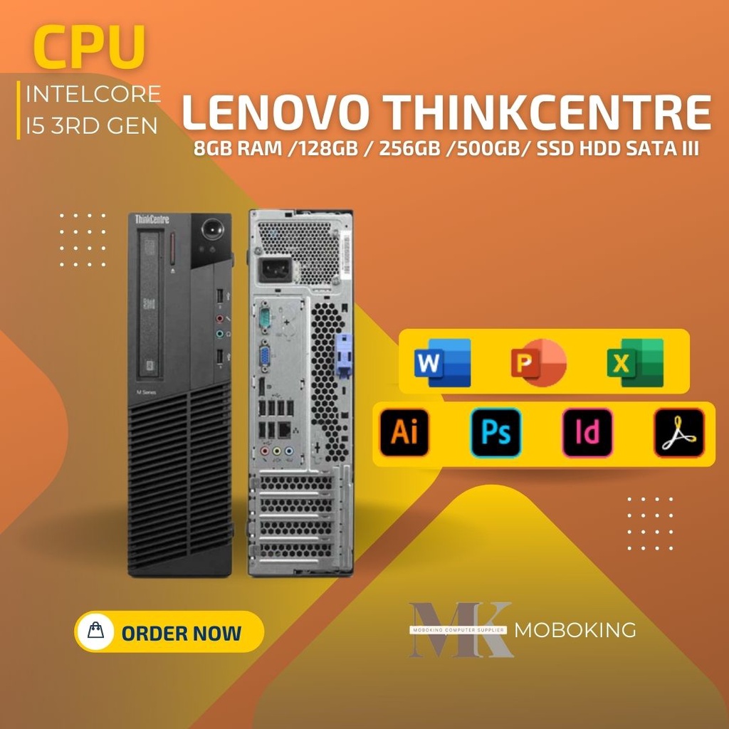 Desktop Computer ThinkCentre Intel Core I5 3rd 3.2Ghz |8GB |128GB ...