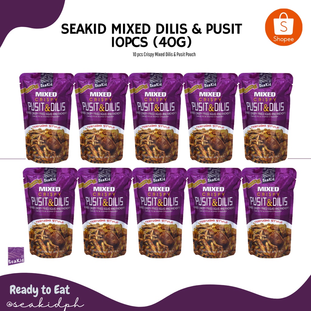 Seakid Mixed Crispy Dilis & Pusit 40g -SET OF 10- | Shopee Philippines