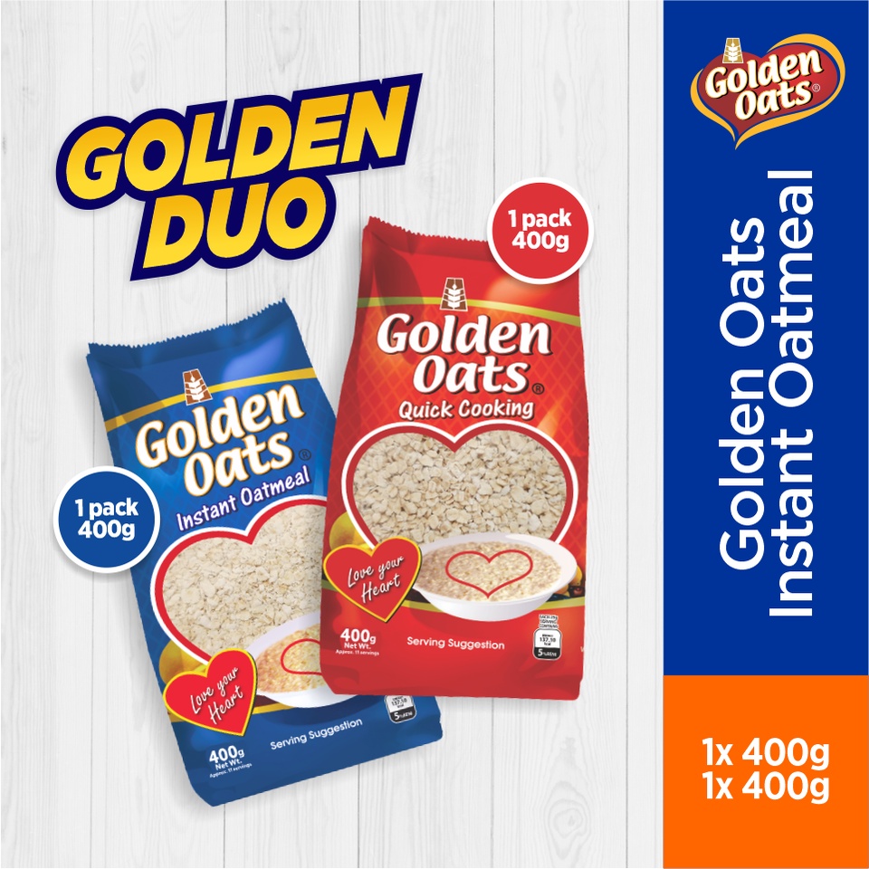 GOLDEN OATS Golden Duo 400g (Quick Cooking & Instant) | Shopee Philippines