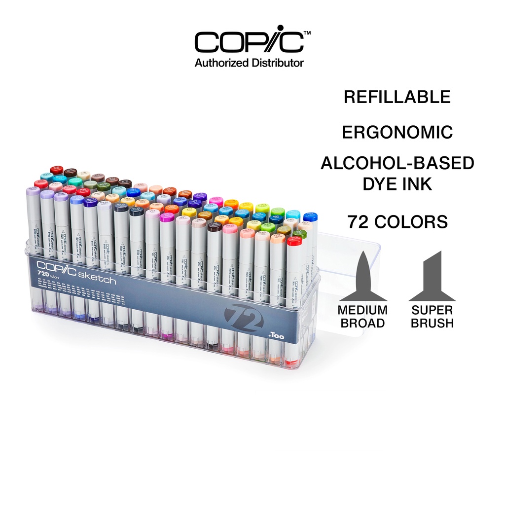 Copic Sketch Marker 72 Colors Set D | Shopee Philippines
