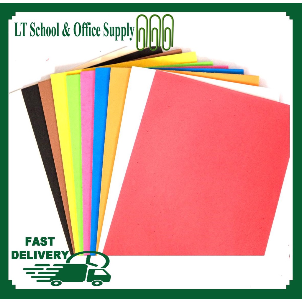 Plain Foam Sheets assorted color A4 size 10sheets / 1pack | Shopee ...