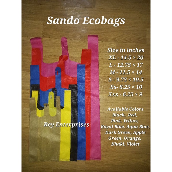 (100 pcs) Sando ecobag Nonwoven For give aways Sando bag * | Shopee ...