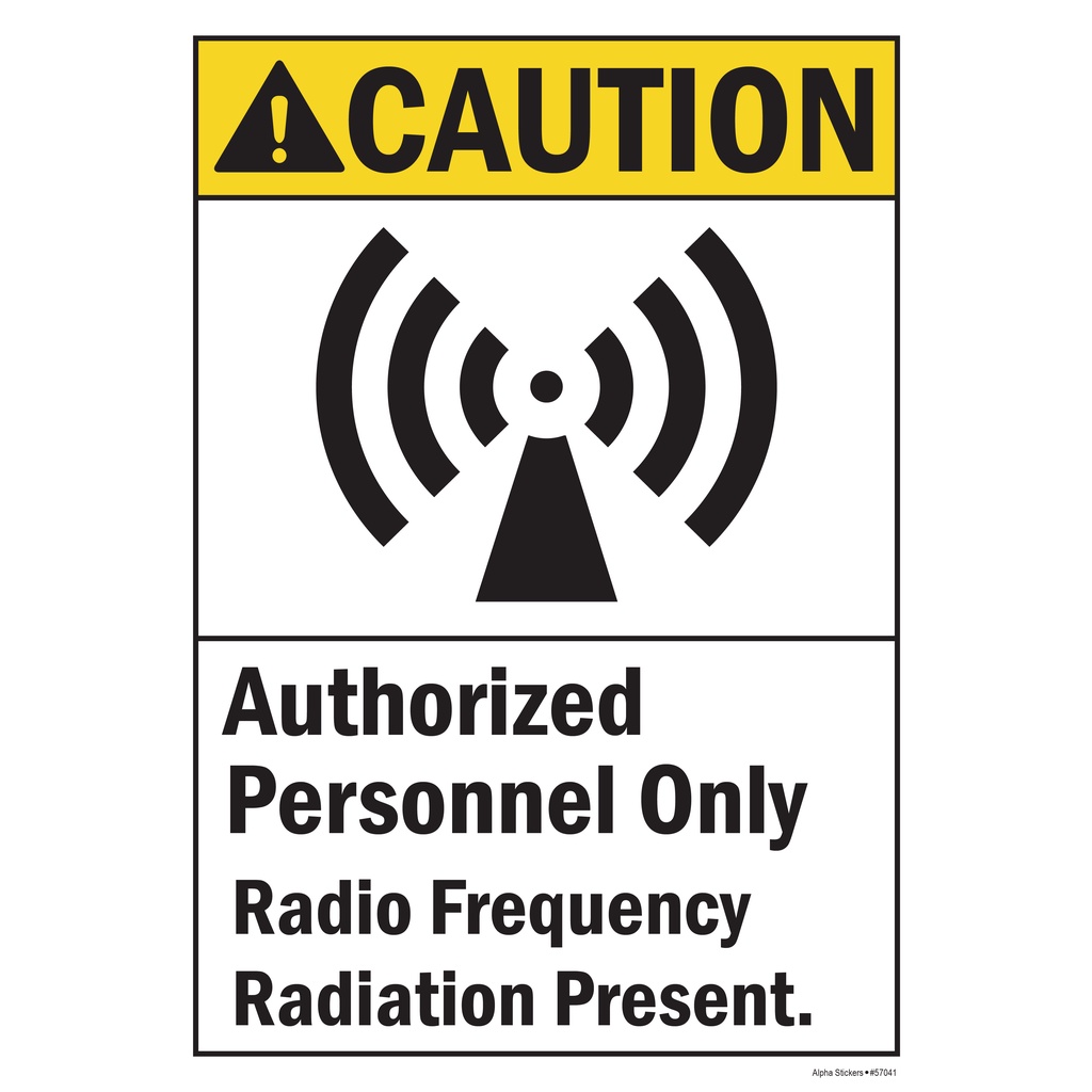 Radiation Hazard Sign Authorized Personnel Only Radiation Present Vinyl ...