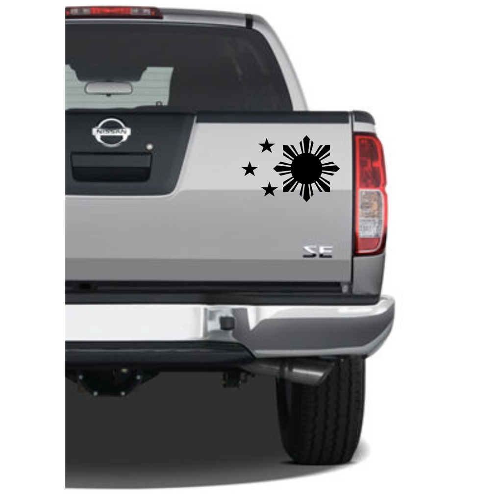 3 stars and a sun sticker (variant 2) for car, motorcycle, gadget, wall ...