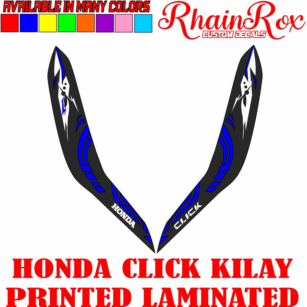 honda click v2 kilay printed laminated waterproof | Shopee Philippines