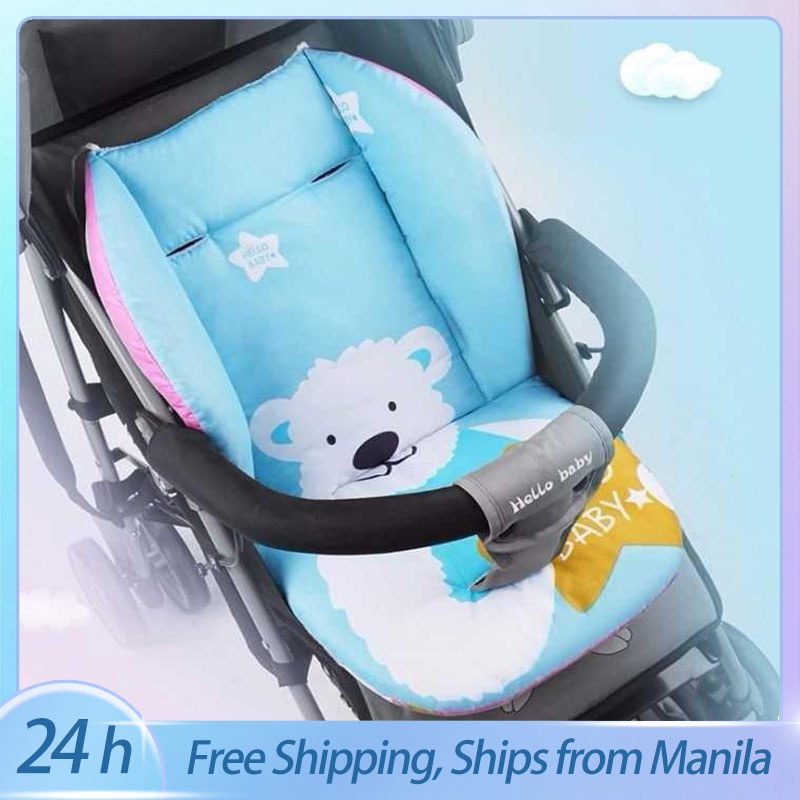 Universal Cartoon Floral Stroller Seat Covers Soft Thick Pram Car Seat ...