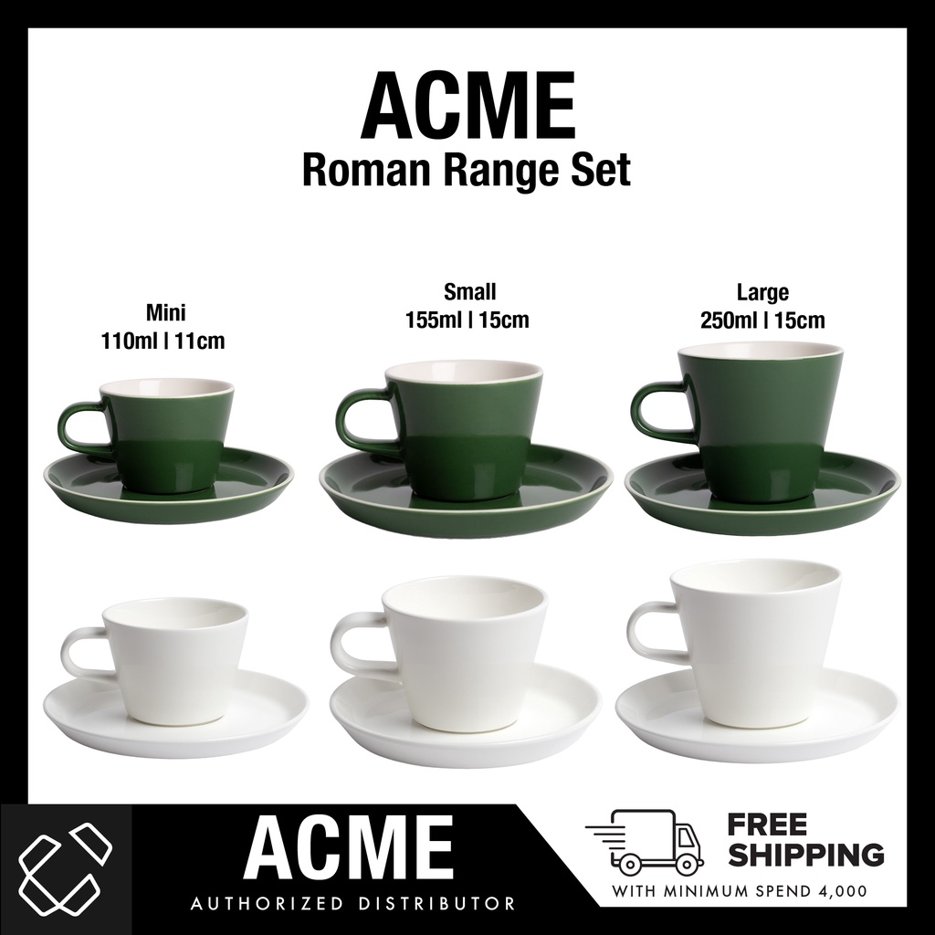 ACME Mini Roman Cup and Saucer Set 110ML, 155ML, 250ML | COFFEE CUP AND ...