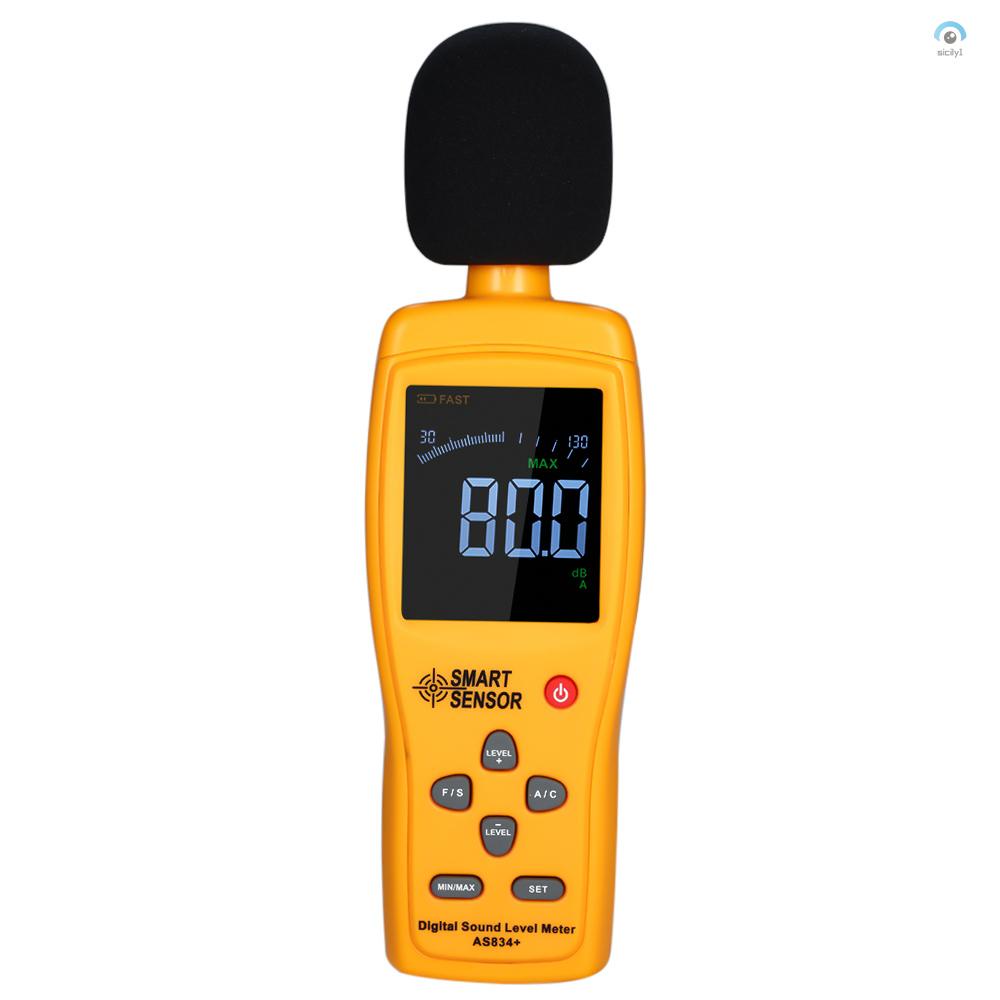 SCP SMART SENSOR AS834+ Digital Sound Level Meter Digital Noisemeter ...