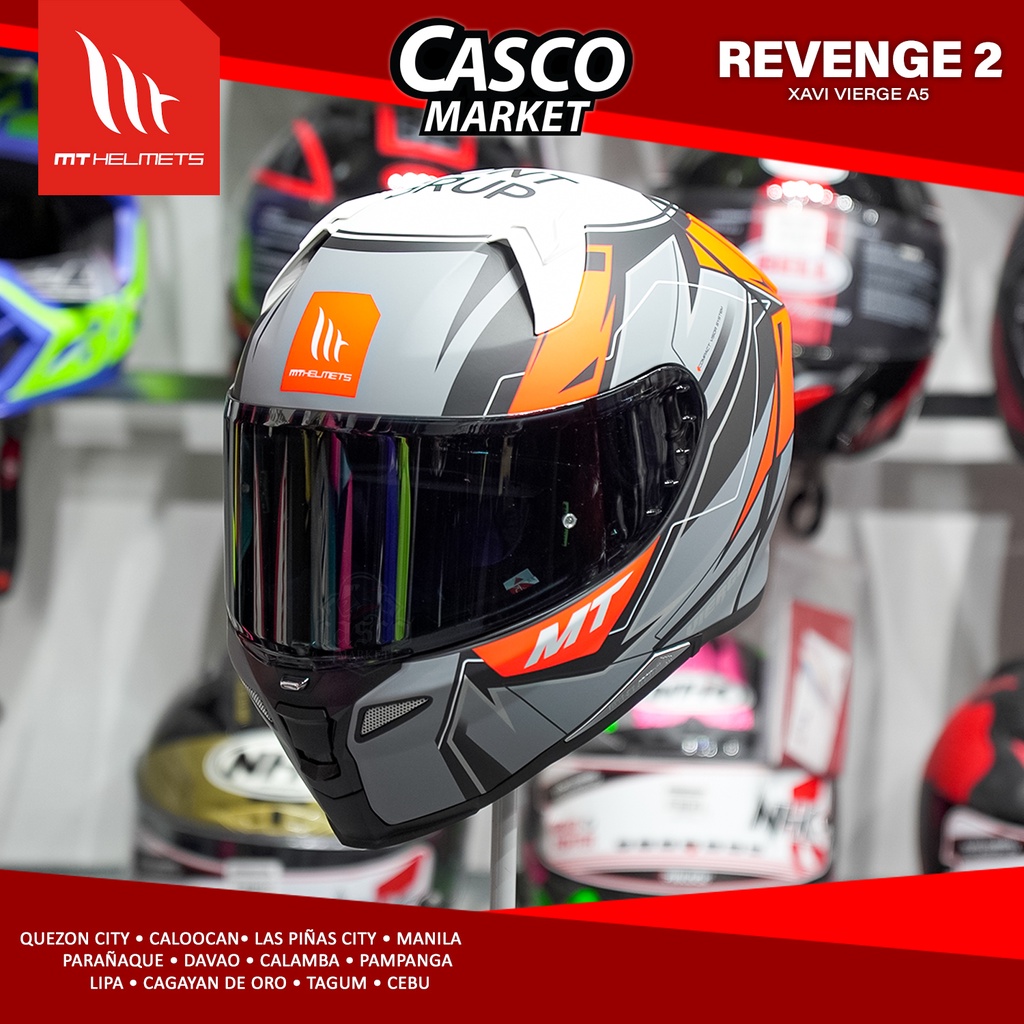 MT REVENGE 2 G XAVI VEIRGE FULL FACE SINGLE VISOR MOTORCYCLE HELMET ...