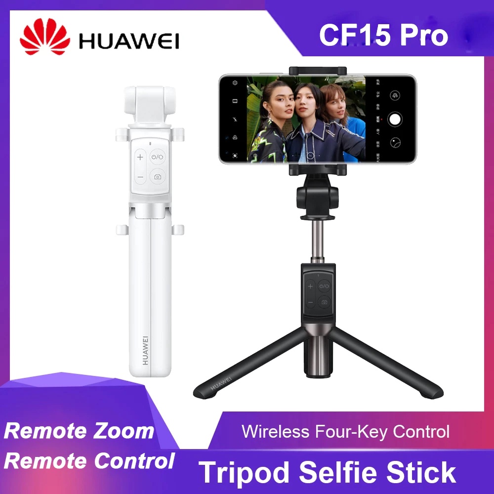 New HUAWEI CF15 Pro Travel Tripod Wireless Bluetooth Selfie Stick Portable Tripod Control ...