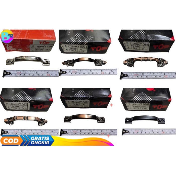 Drawer Pulls Wardrobe TOP Window Handles 085/086/087/088 SN GP BLACK ...